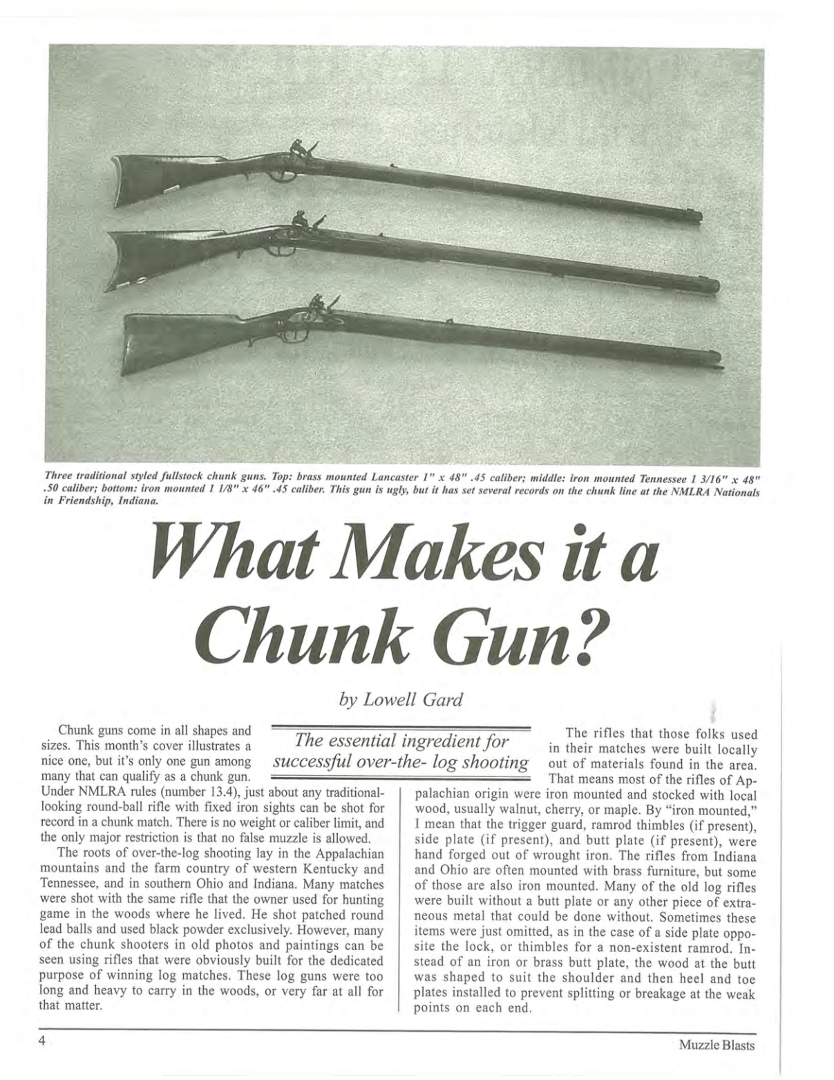 What Makes it a Chunk Gun? - Gemmer Muzzle Loading Gun Club